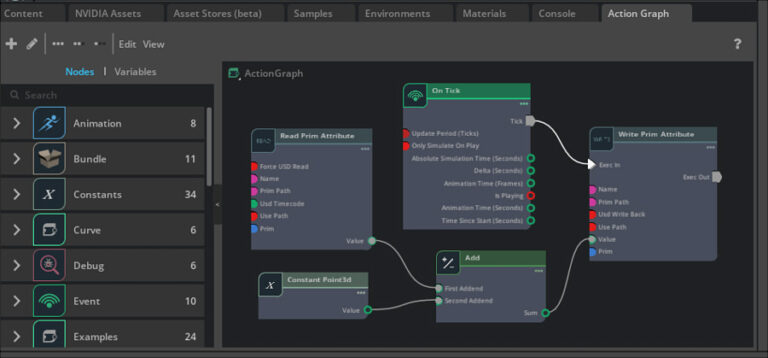 [Omniverse] Action Graphを使う – その1 – ft-lab